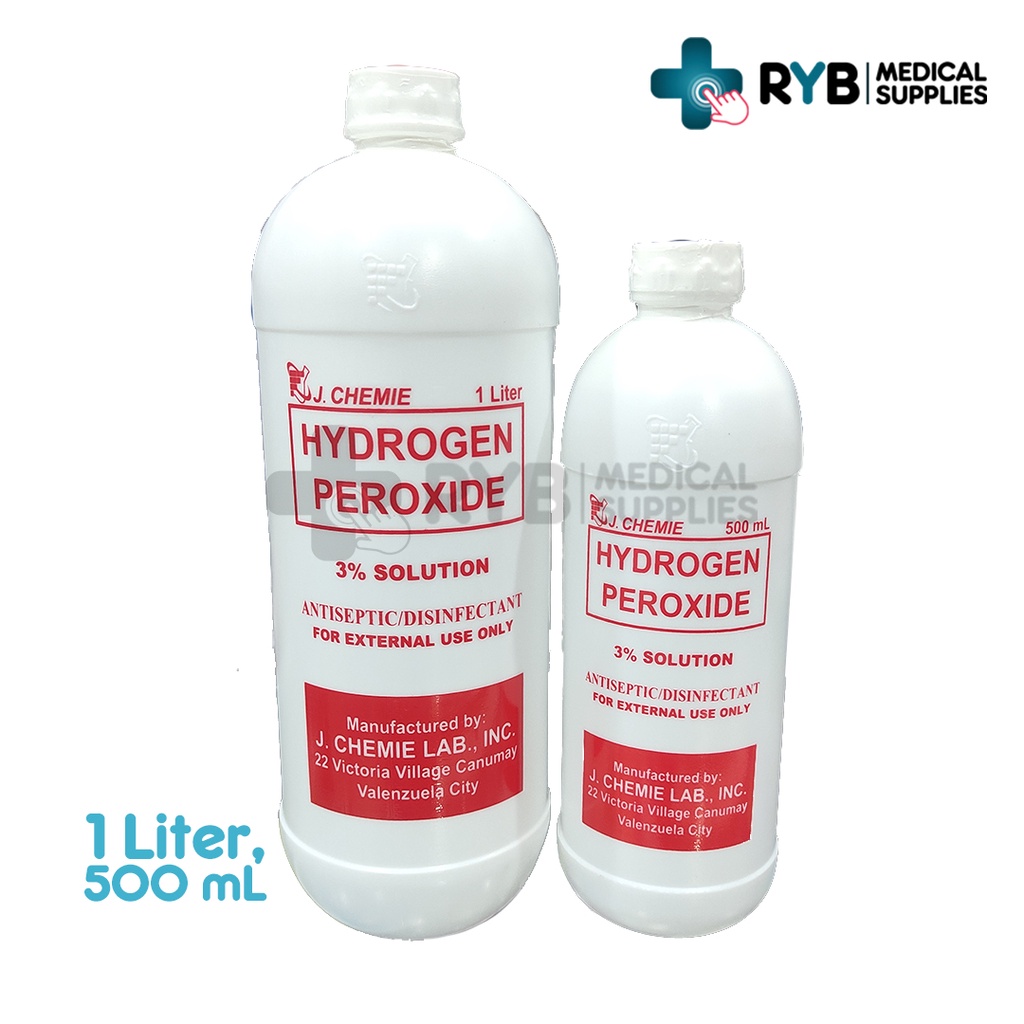 J.CHEMIE Hydrogen Peroxide 3% (500ml & 1Liter Checkout) Agua Oxinada ...