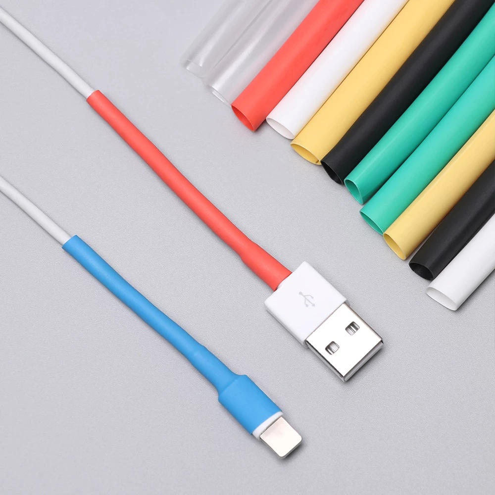 5Pcs USB Charger Cord Wire Organizer Heat Shrink Tube Sleeve Cable ...