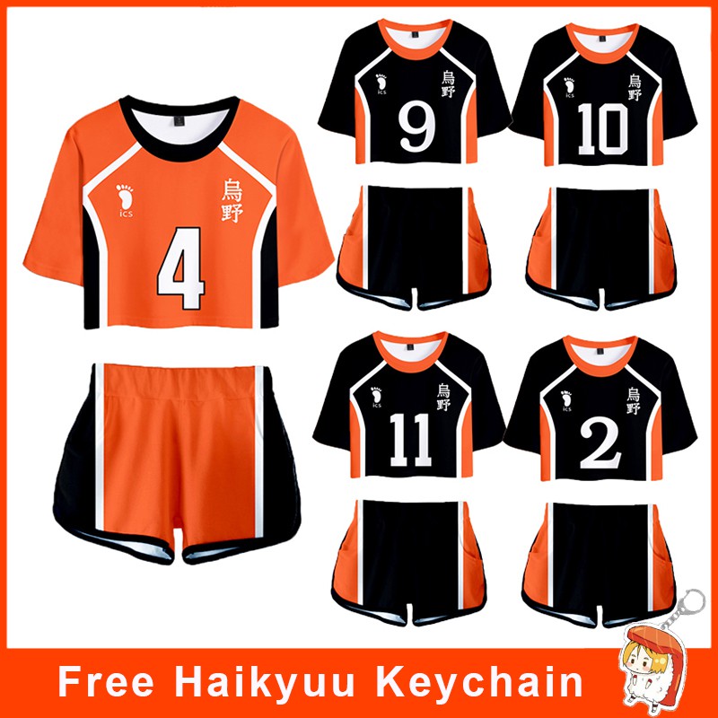 Haikyuu!! Karasuno High School Uniform Jersey No.10 Cosplay Hinata ...