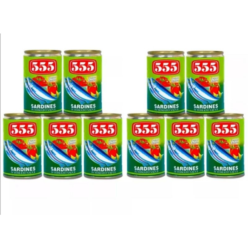 555 Sardines in tomato sauce 155g x 10cans | Shopee Philippines