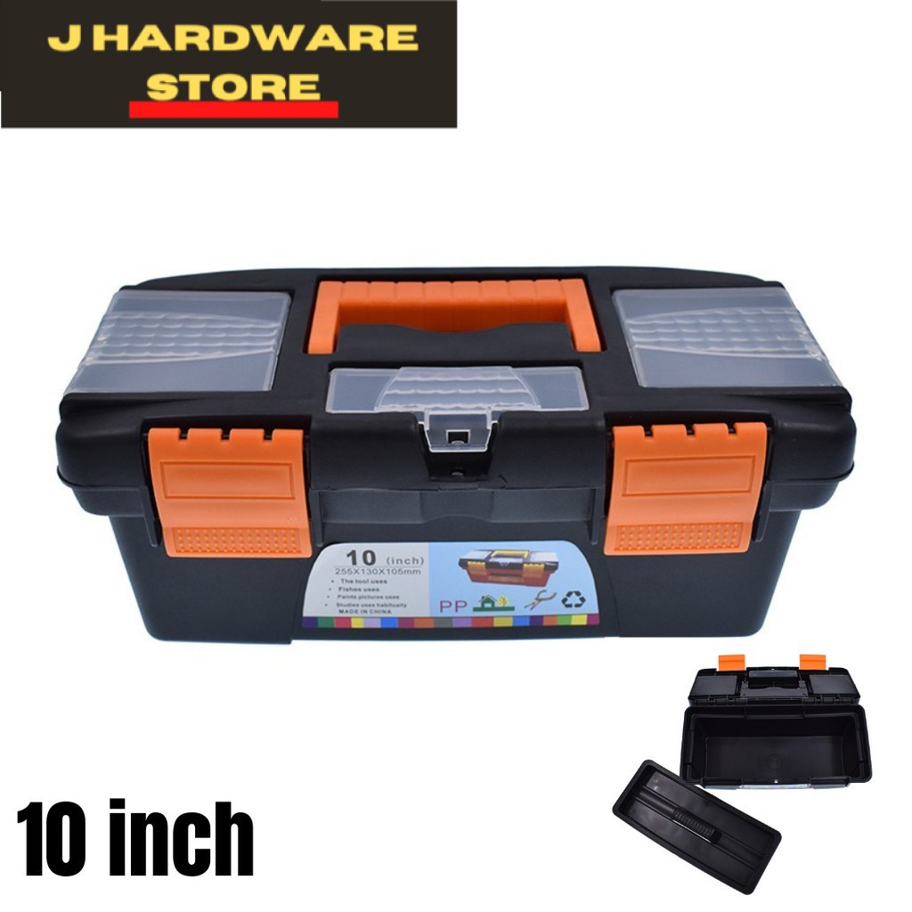 10 inch portable heavy duty toolbox plastic storage for hardware ...