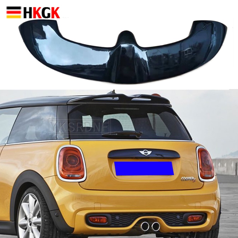 Glossy Black JCW Roof Spoiler Glossy Carbon fiber Rear Window Wing Body ...