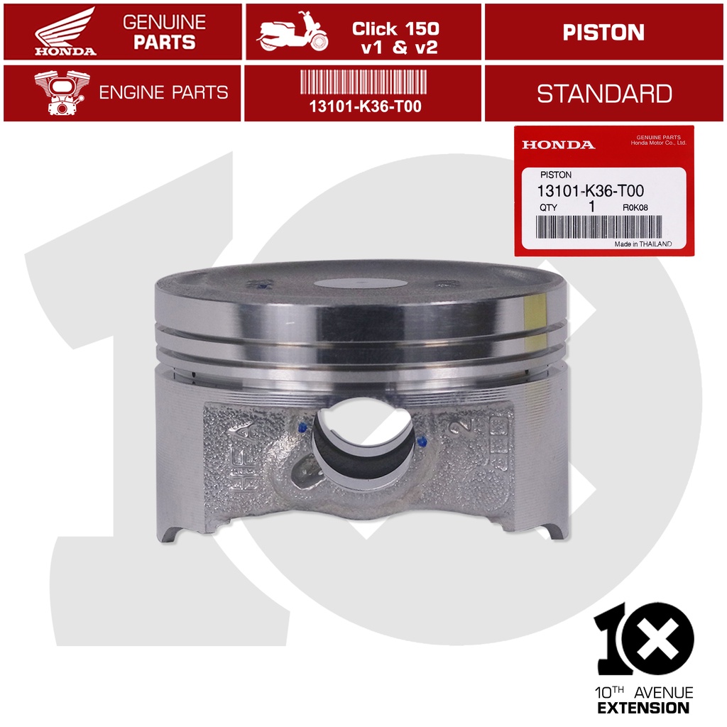 10thX HONDA Genuine Piston Part No.13101-K36-T00 for Click 150 v1 & V2 ...