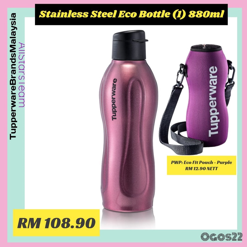 7Jenis: Tupperware Thermal Potbelly Flask 1L / Stainless Steel Flip Top ...