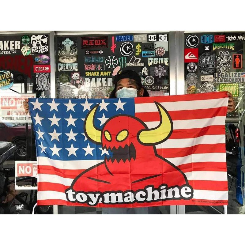 Toymachine Skateboarding Fabric Flag - 3x2ft Durable Wall Decor for ...