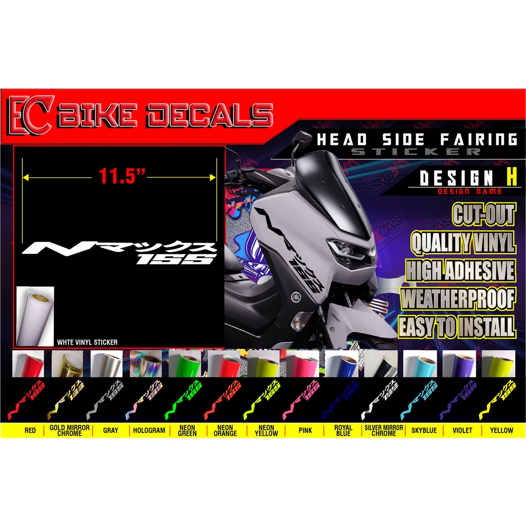 Yamaha NMAX 155 Side head Fairings Sticker NMAX Japanese - HIGH QUALITY ...