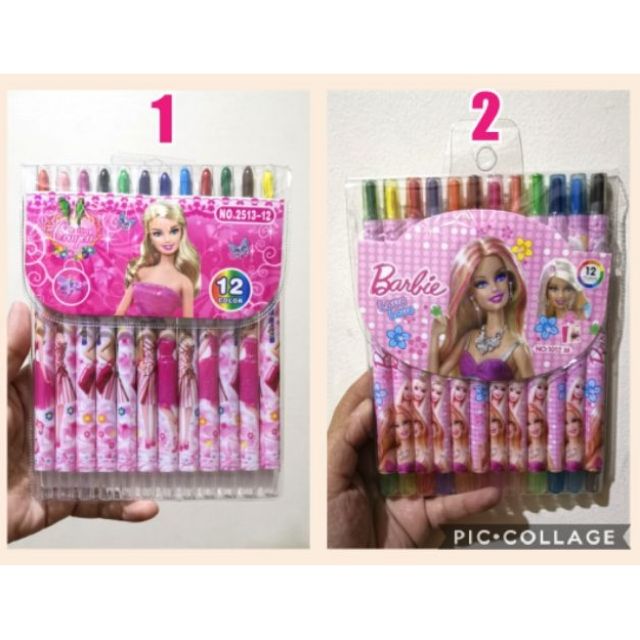 12 colors Barbie Twistable/Twist crayons/Colors | Shopee Philippines