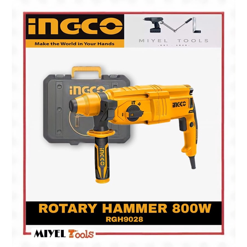 INGCO Rotary Hammer Chipping Gun Drill SDS Plus System 800W (RGH9028 ...