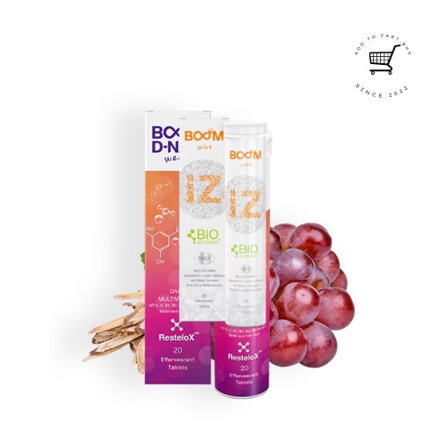 Boom D-NAX | Effervescent Tablets mixed berries Flavor 10 Types Of ...