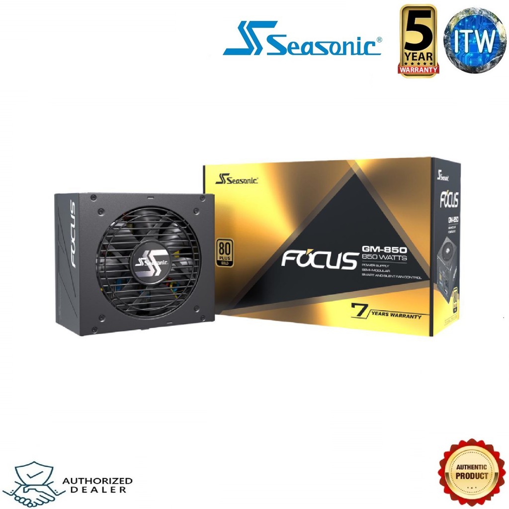 Seasonic FOCUS GM-850 850W 80+ Gold Semi-Modular ATX Power Supply Unit (SSR-850FM) | itw ...