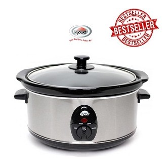 Kyowa KW-2856 Oval Slow Cooker 6.5L (Black/Silver) | Shopee Philippines