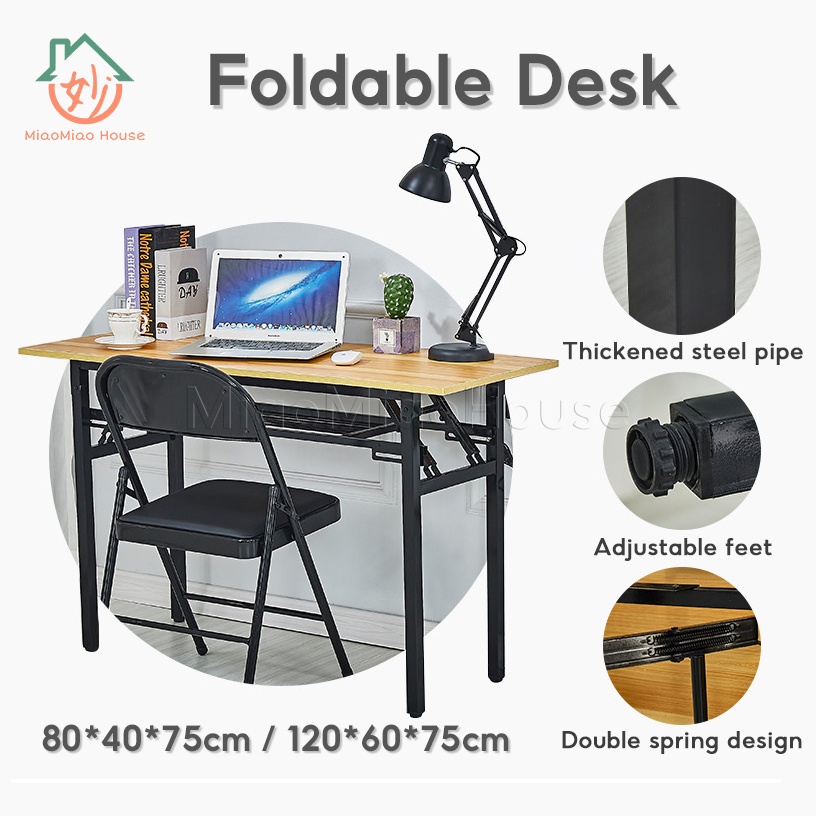 ΜΑС 80*40*75cm / 120*60*75cm Foldable Desk Computer Desk Office Desk ...