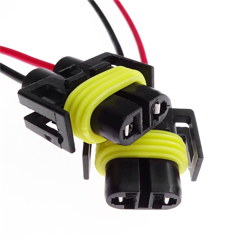 2 Pcs H8 H9 H11 Wire Connector Cable Plug Adapter Wiring Harness Small ...