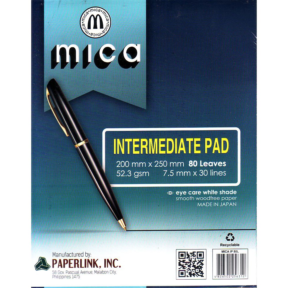 1 RM MICA Intermediate Pad 200 mm x 250 mm 80 Leaves 52.3 Grams , 10 ...