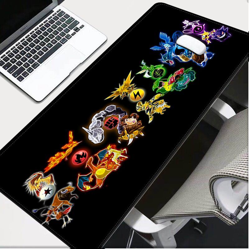 BANDAI Pokemon Anime Mouse Pad Gaming Keyboard Mousepad Big Computer ...