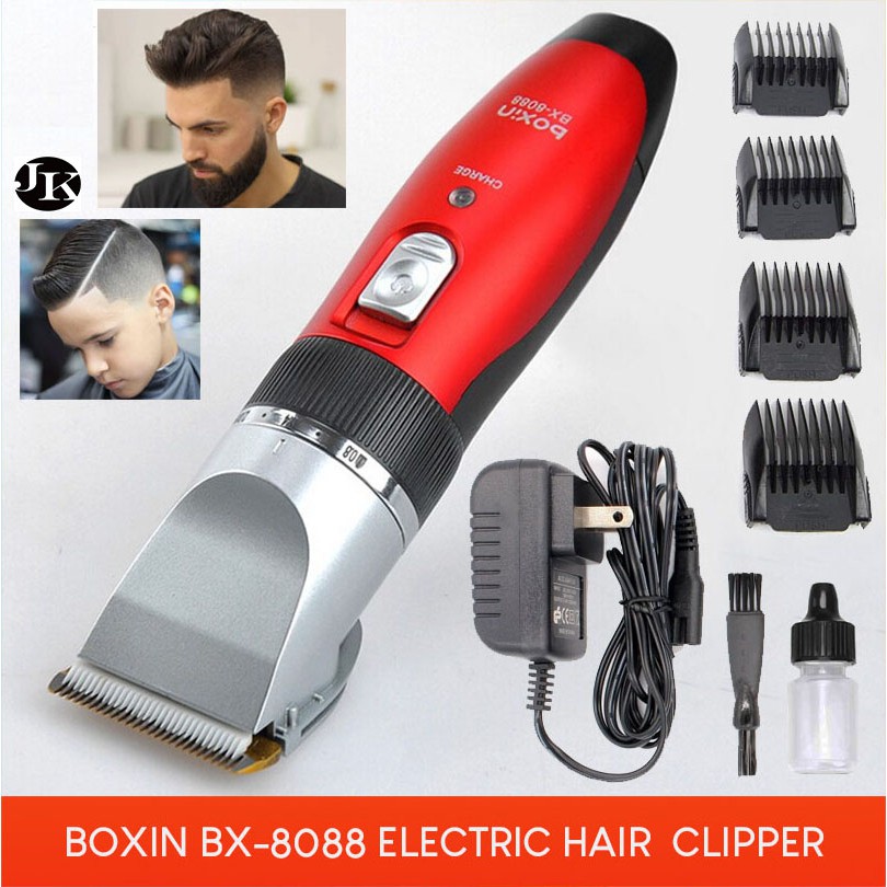 BOXIN 8088 Quiet Hair Clippers Cordless Rechargeable Razor | Shopee ...