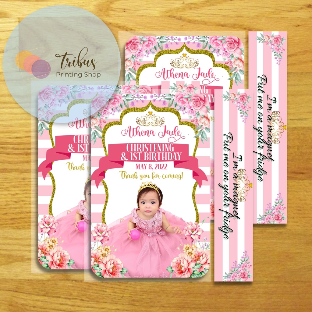 Crown Princess Personalized Ref Magnet for Christening Baptism Birthday ...