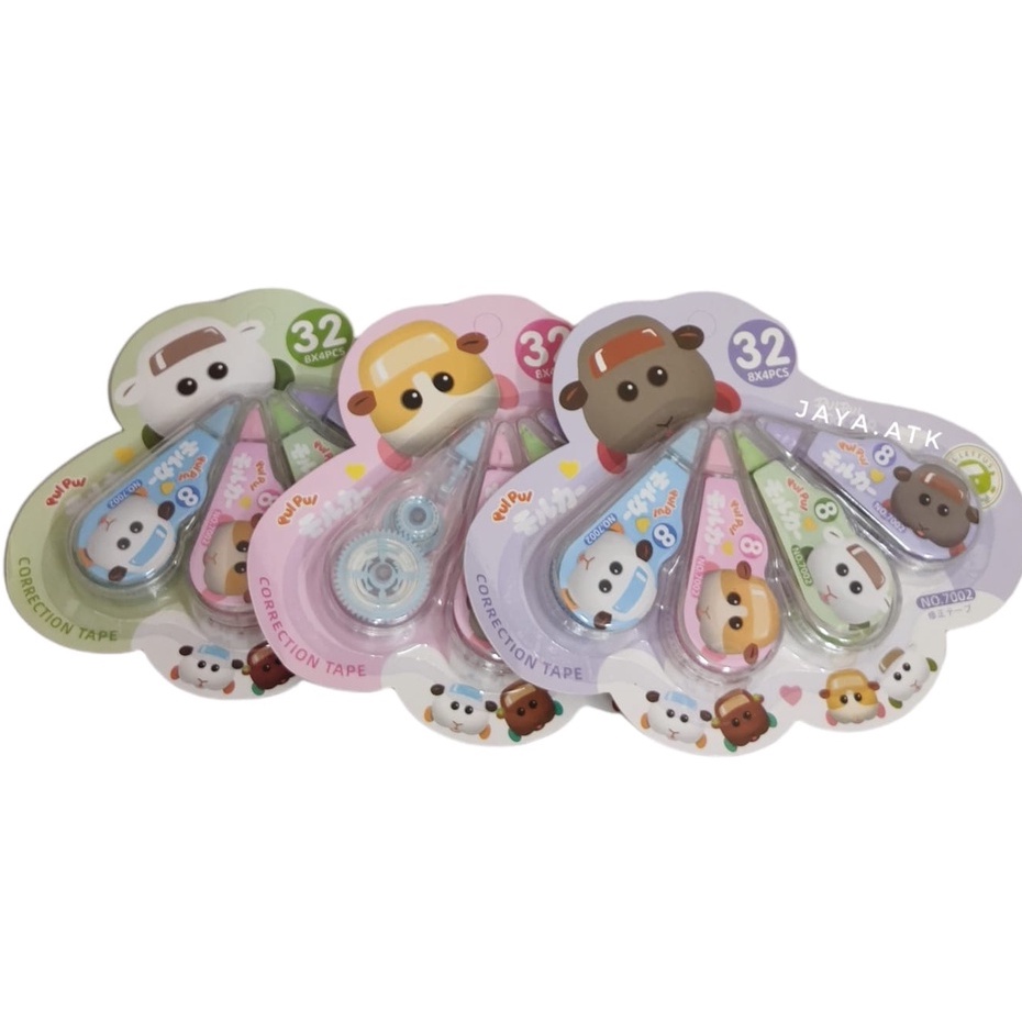 CORRECTION TAPE TYPE X PAPER SET 4 CUTE 32 M TIPEX TIP EX ROLL PAPER ...