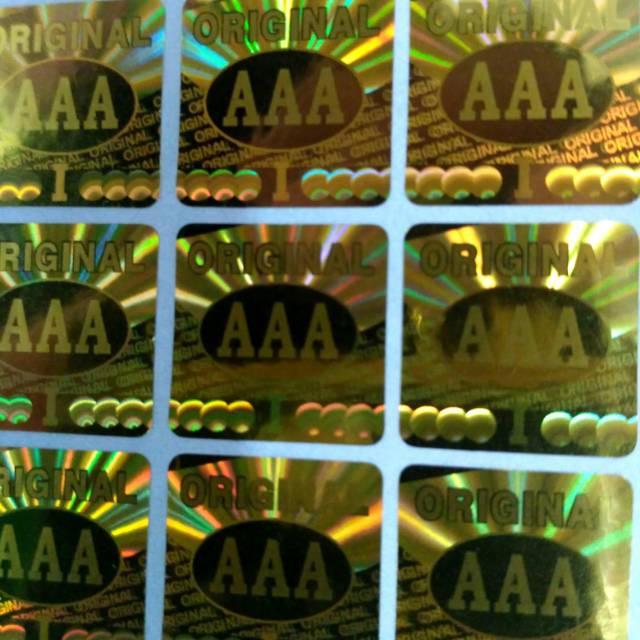 Original AAA Gold hologram sticker | Shopee Philippines