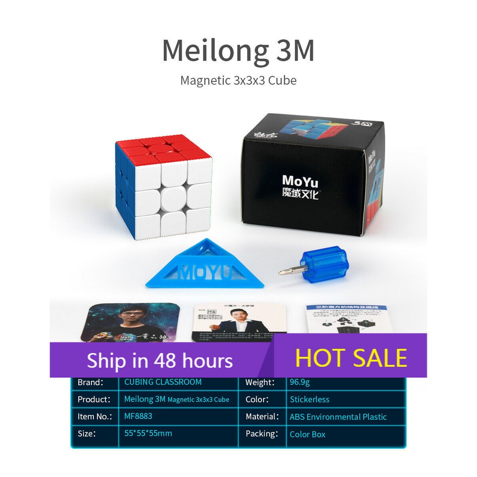 Moyu Meilong 3M 3x3x3 Twisty Puzzle/Speed Cube Magnetic Adjustable ...