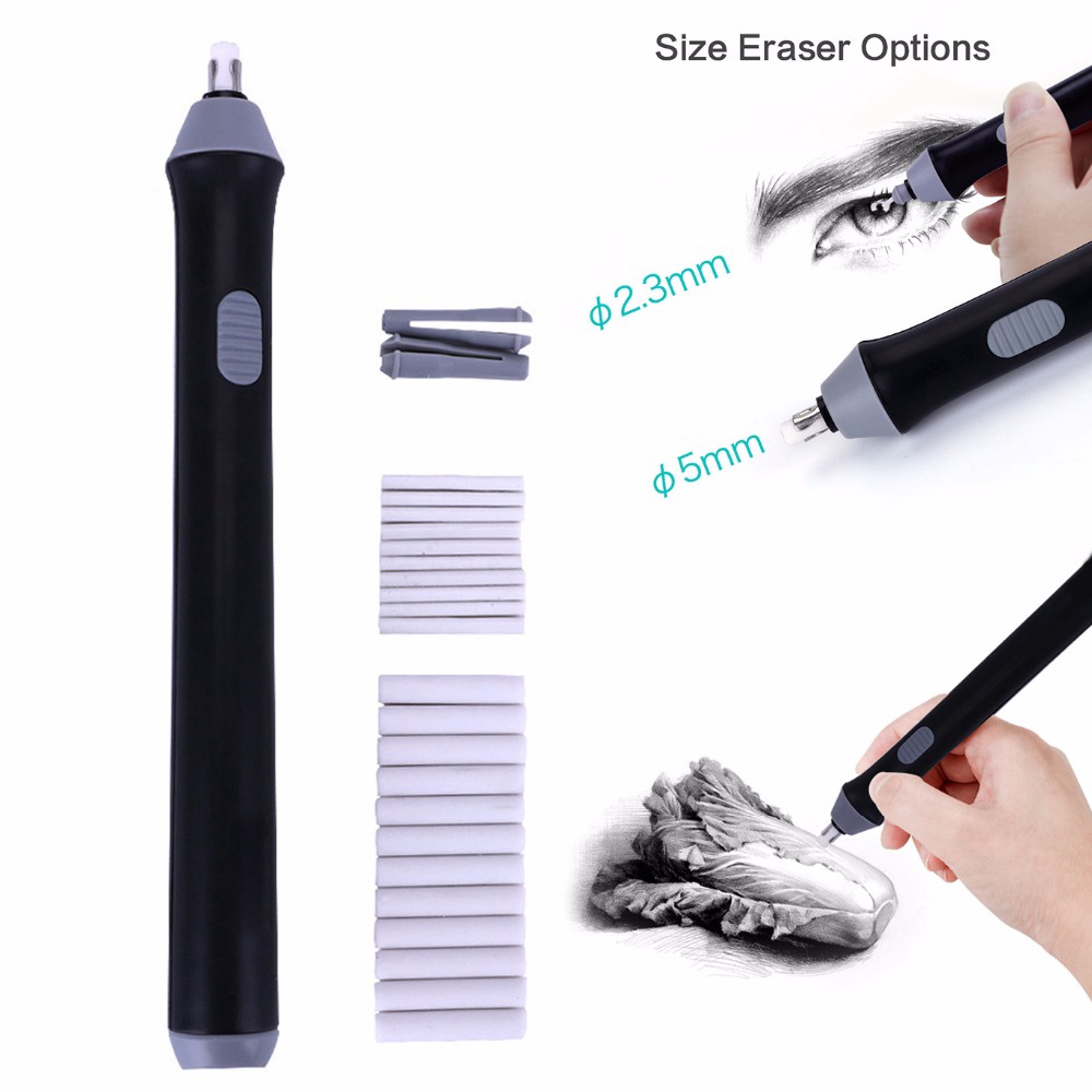 Refillable Electric Eraser School Pencil Eraser Stationery Use Battery ...