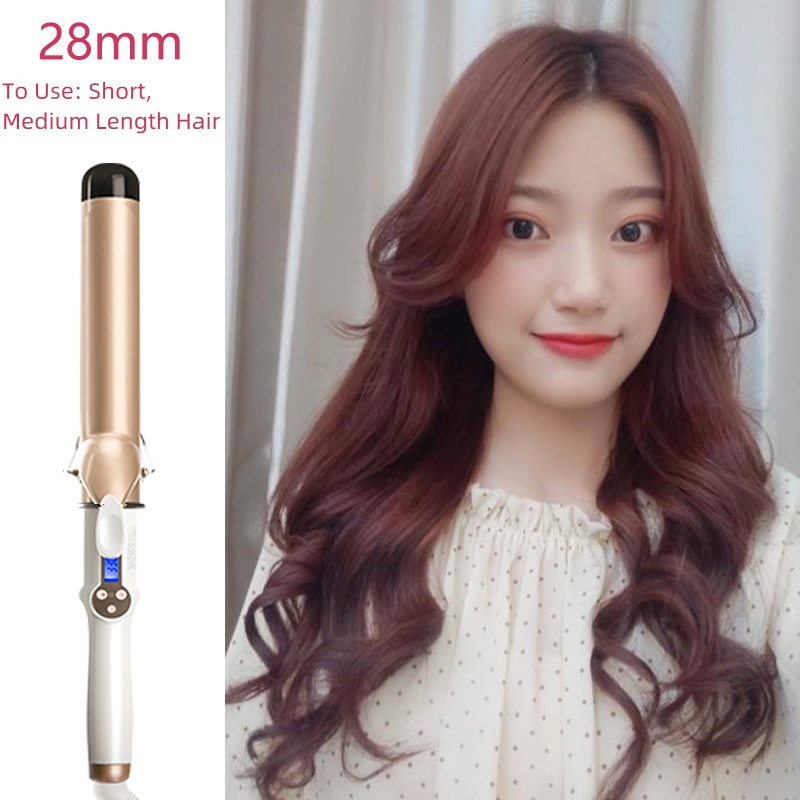 38mm Curling Iron For Hair Electric Hair Curler Iron Curler Big Curly ...