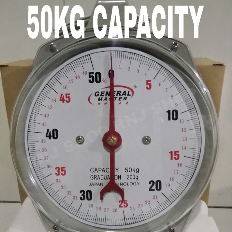 50KG / 100KG HANGING SCALE WiITH HOOK TIMBANGAN GENERAL MASTER | Shopee ...