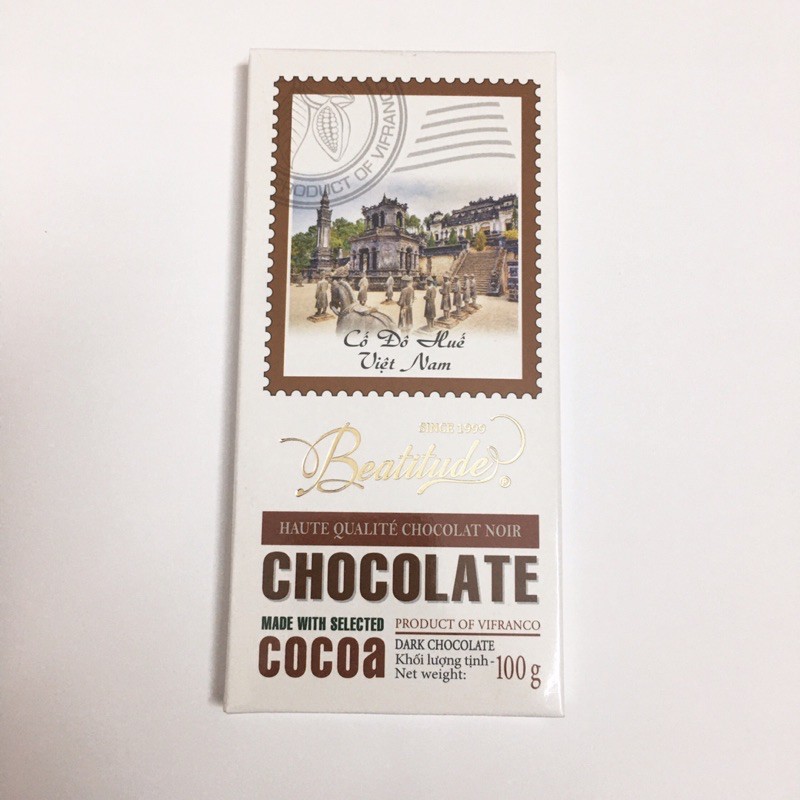 Beatitude Black Chocolate Vietnamese landscape Thanh 100g | Shopee ...