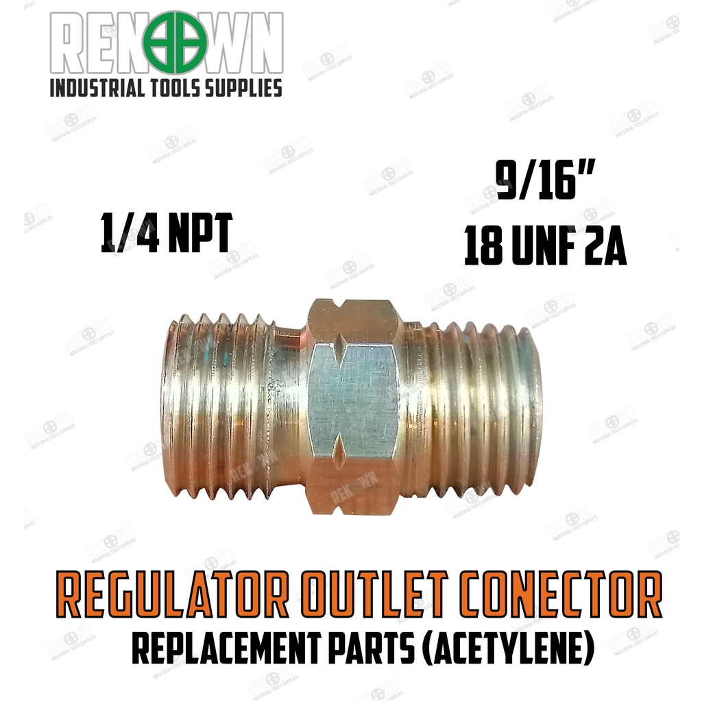 Air Regulator Outlet Connector (Replacement Parts for Oxygen ...