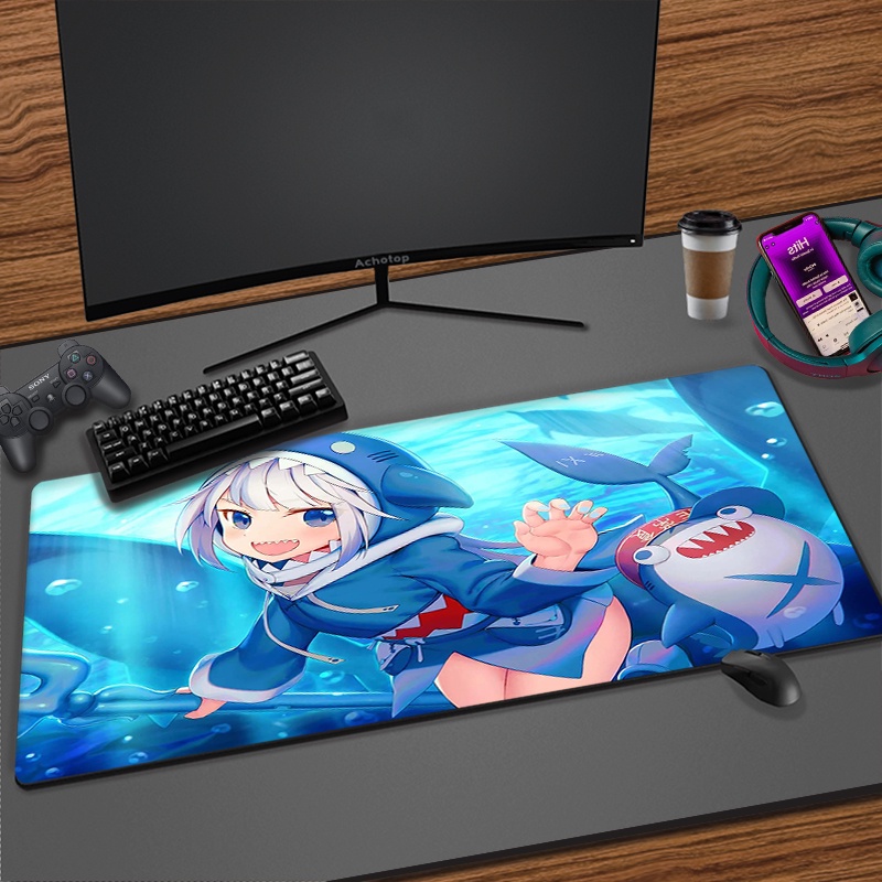 Hololive Gawr Gura Kawaii Large Mousepad Game Mouse Pad Gamer Big Mouse ...