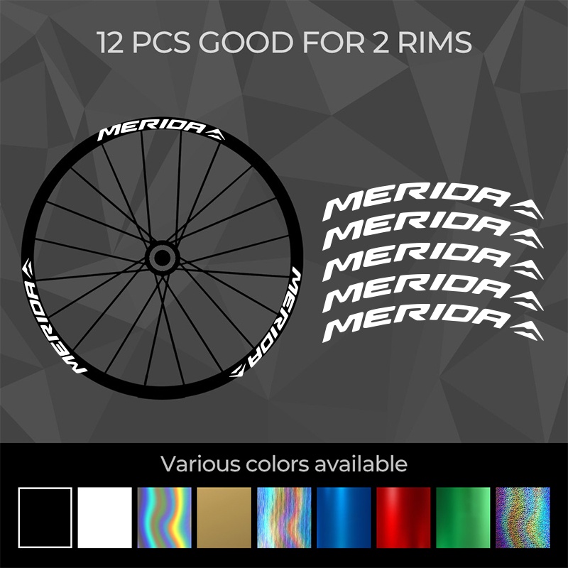 merida (12 pcs) Custom Wheel Rim Sticker for Mountain Bike/Road Bike ...
