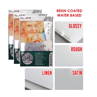 FUJIFILM rc Photo paper Premium satin / rough satin / linen / glossy A4 ...