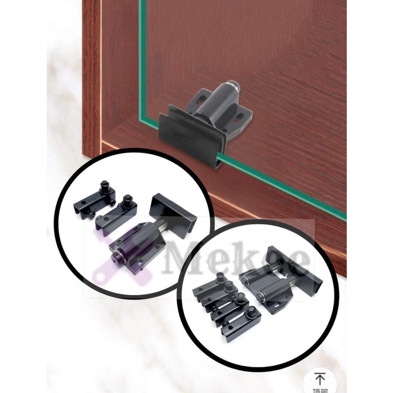 Black 3-5mm glass cabinet single double glass door magnet magnetic push ...