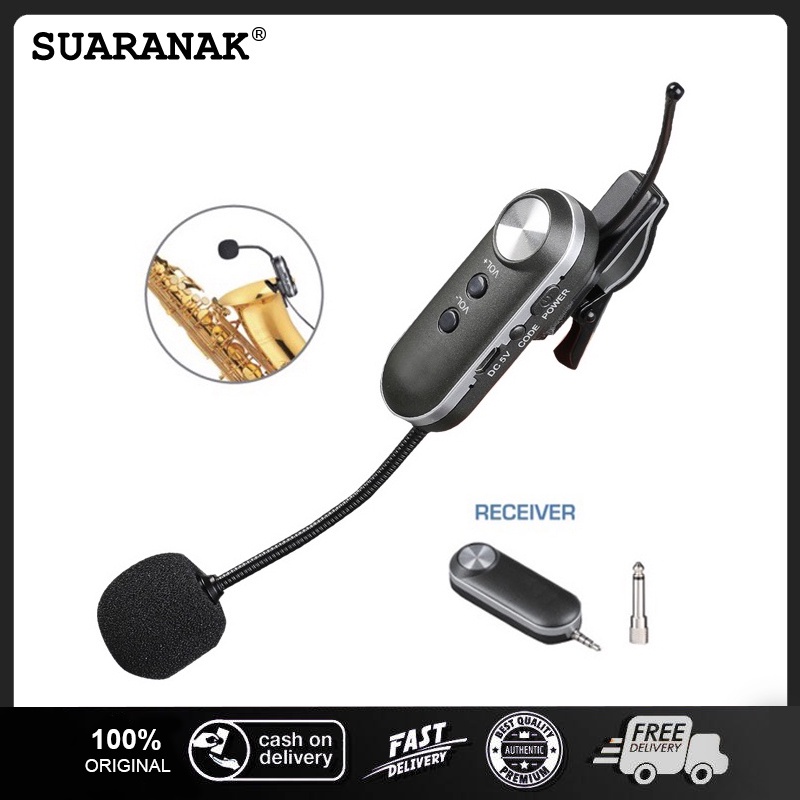 UHF Wireless Instruments Microphone Plug and Play Wireless Receiver and ...