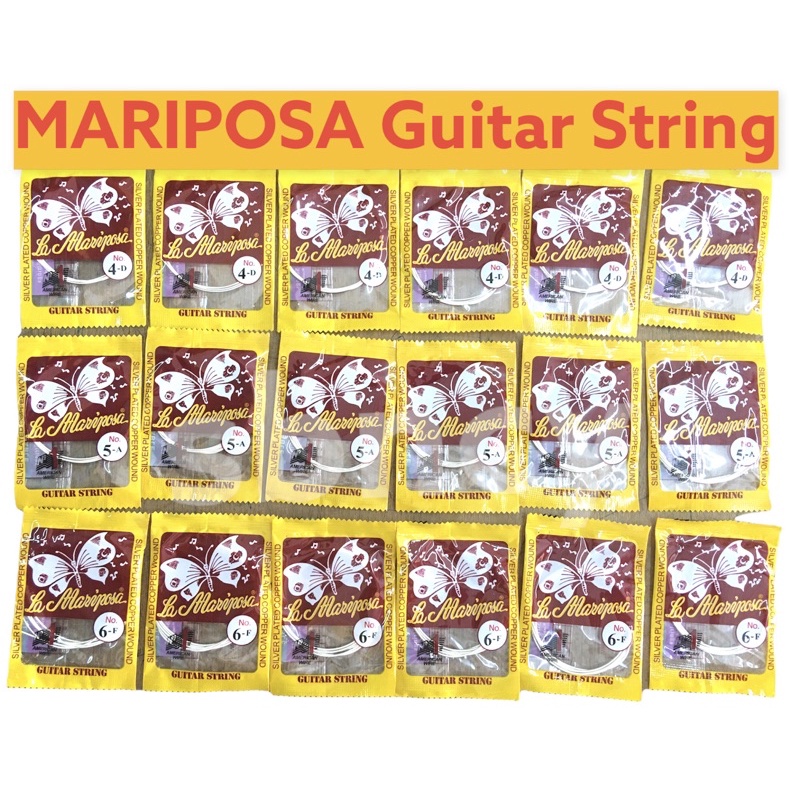 La Mariposa Guitar String No. 4 5 6 (Sold per 6's per #) | Shopee ...