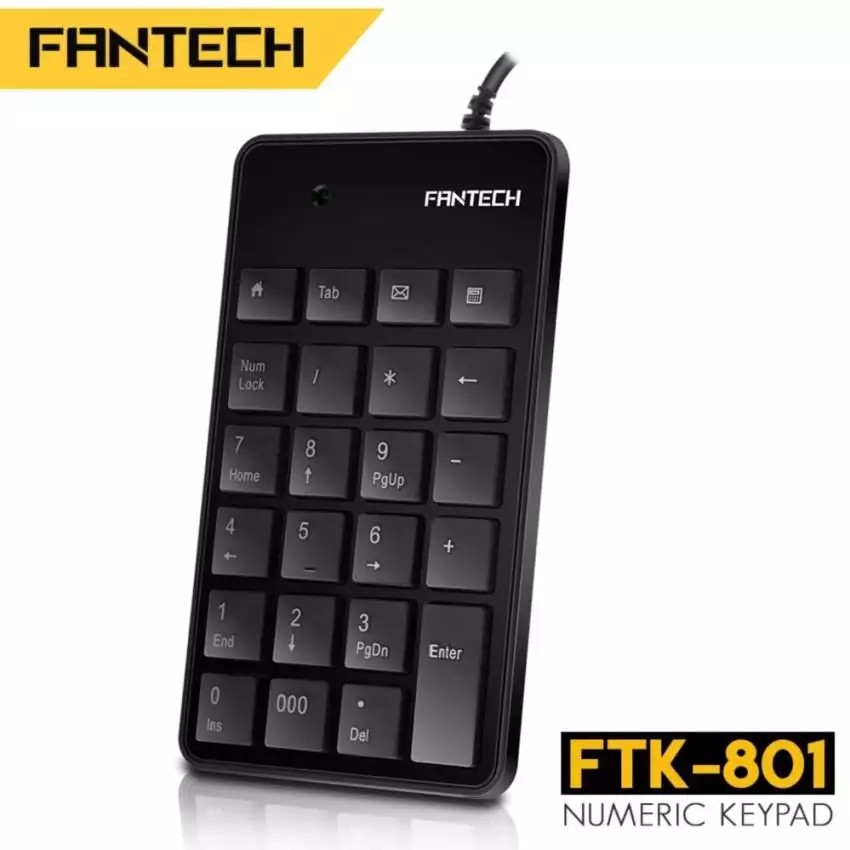 Fantech FTK-801 Numeric Keypad with 4 Office Hotkeys Original | Shopee Philippines