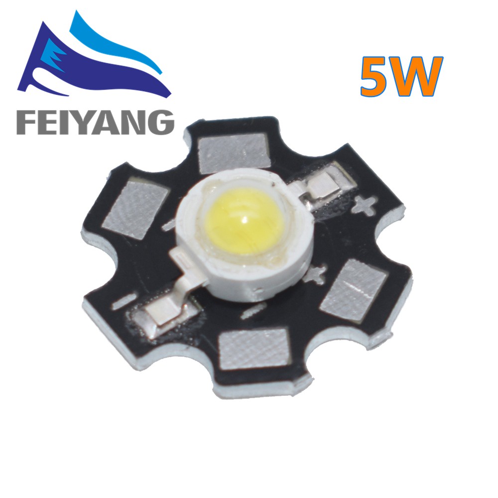 10pcs 1W 3W 5W High Power LED Beads Full Spectrum Pure White With 20mm ...