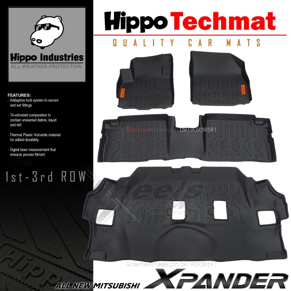 Mitsubishi Xpander 2019 to 2025 1st-3rd row Hippo Techmat V2 Deep Dish ...
