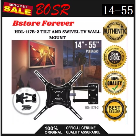 14-55 INCH UNIVERSAL PLASMA LCD WALL MOUNTS HDL-117B-2 TILT AND SWIVEL TV WALL MOUNT BRACKET ...