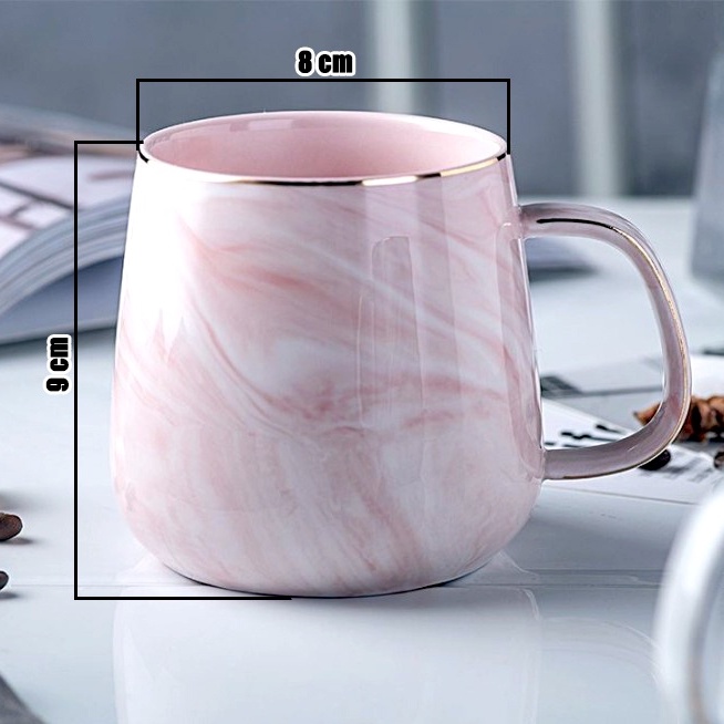 Nordic Ceramic Mug Marble Pattern Couple Coffee Tea Milk Breakfast ...