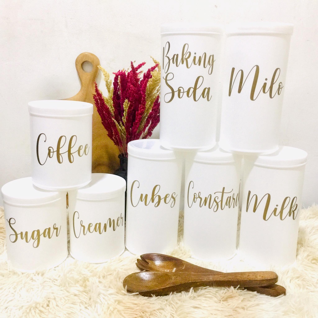 Dainty Canister Condiments Food Container Airtight Kitchen Organizer ...