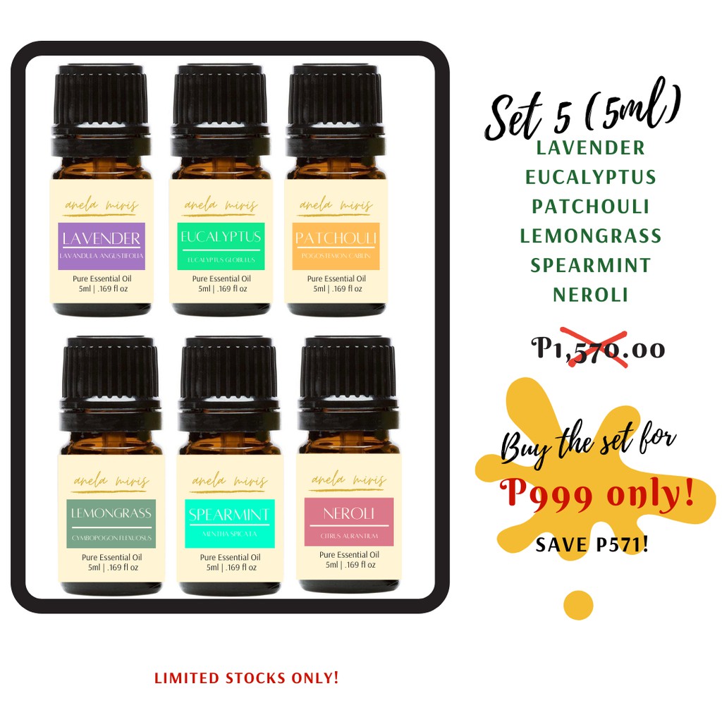 April Set 5 - 100% Pure Essential Oil (5ML) | Shopee Philippines