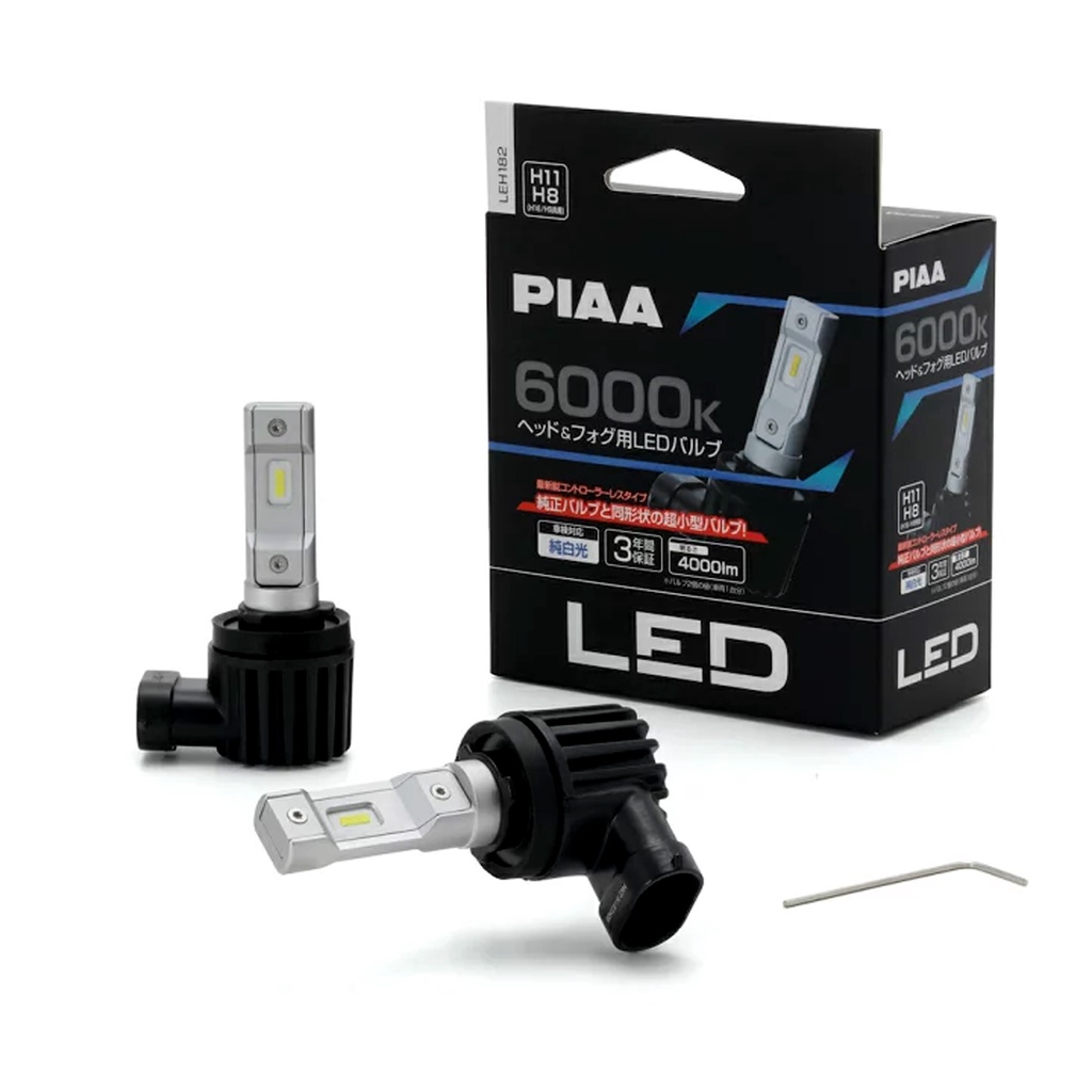 PIAA New Generation Controller Type 6000K LED Bulb H8/H9/H11/H16 - LEH182 | Shopee Philippines