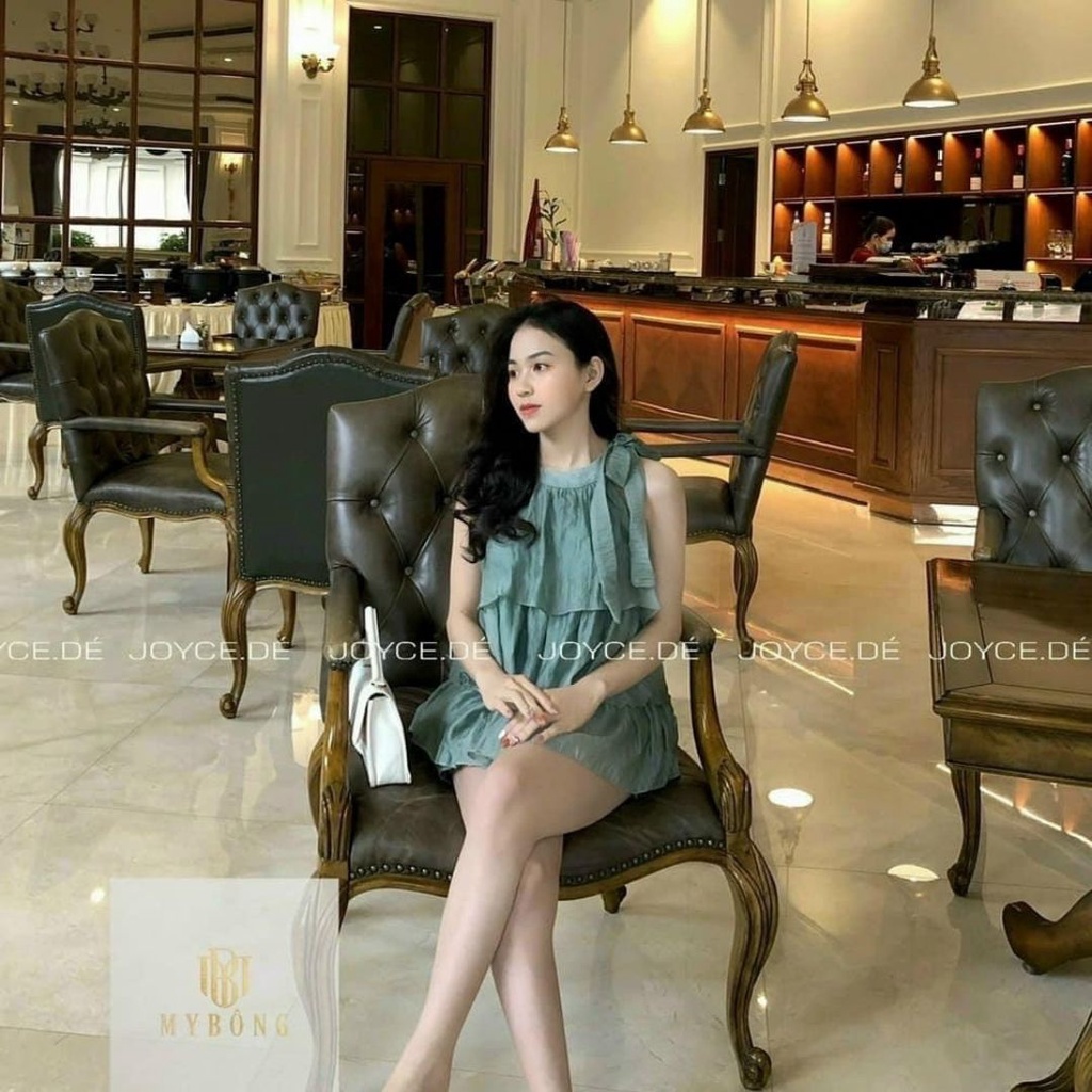 3-storey pleated female shirt with feminine ruffled lady shorts in ...