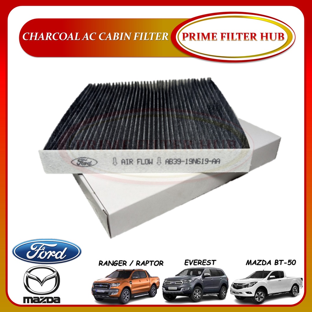 Charcoal AC Cabin Filter for Ford Ranger / Ford Raptor / Ford Everest ...