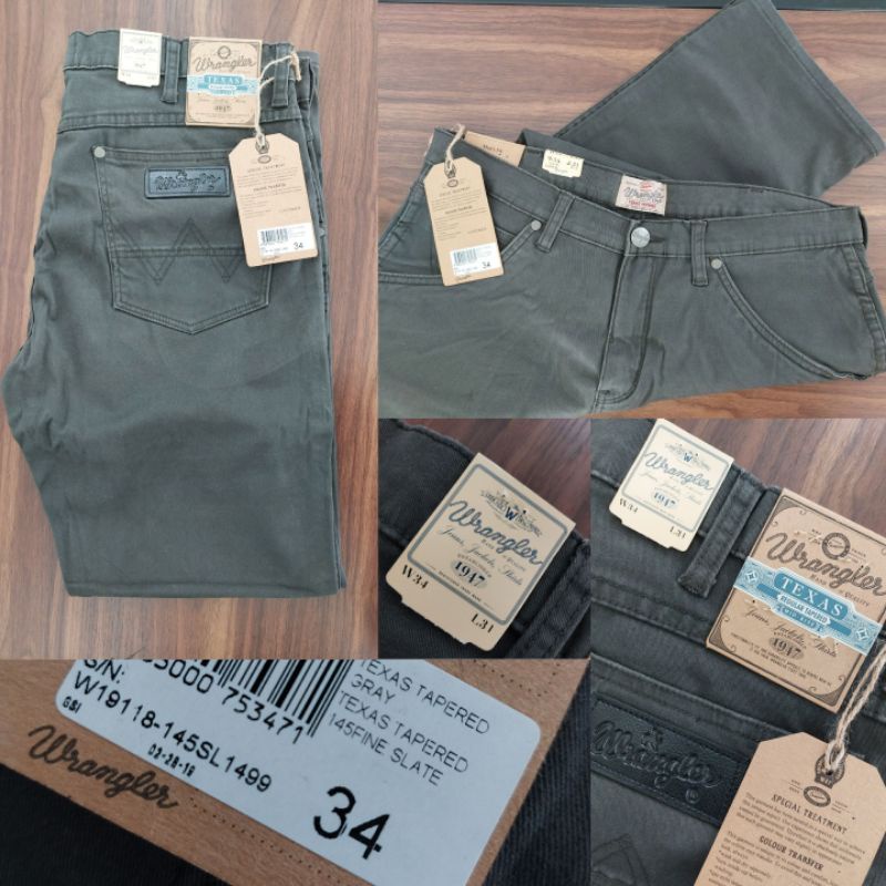 Wrangler Texas Pants (Fine Slate Gray) Sz34 | Shopee Philippines