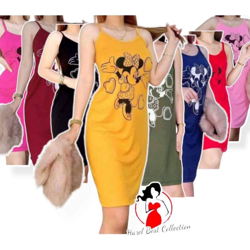 MICKEY MOUSE SPAGHETTI DRESS PAMBAHAY DRESS DUSTER FOR MATERNITY ...