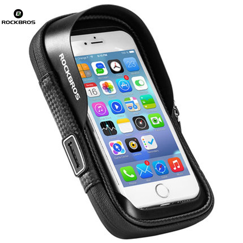 Rockbros Cycling Rainproof Touch Screen Phone Bag Wallet Black 5.8-6.0 ...