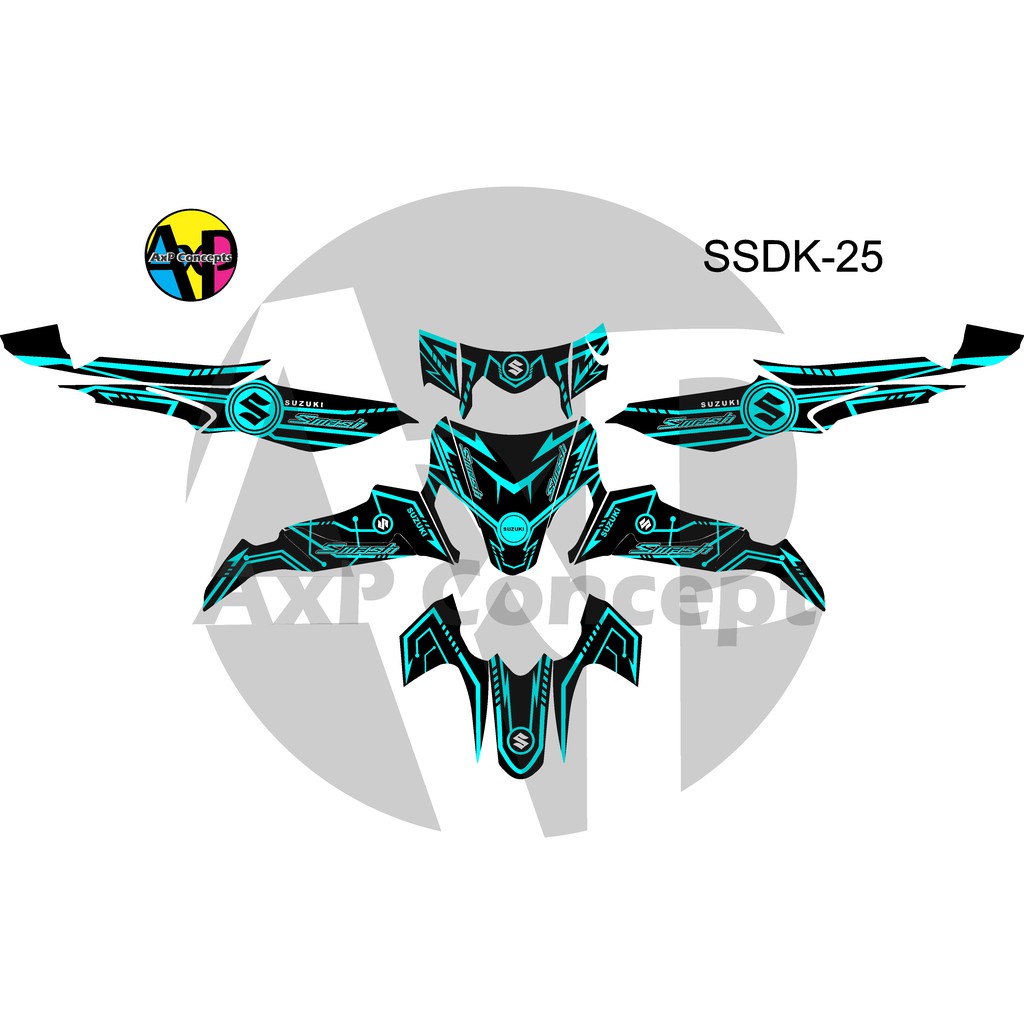 Suzuki Smash 115 Full Decals SSDK-25 (Laminated) | Shopee Philippines