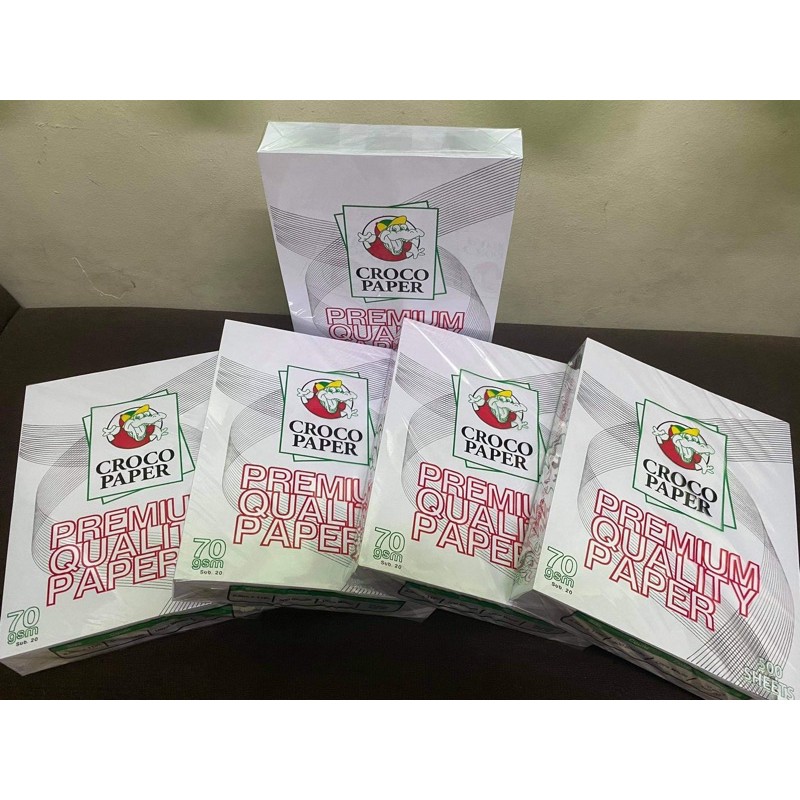 Bond Paper Croco Brand 70gsm (set of 5 reams) | Shopee Philippines